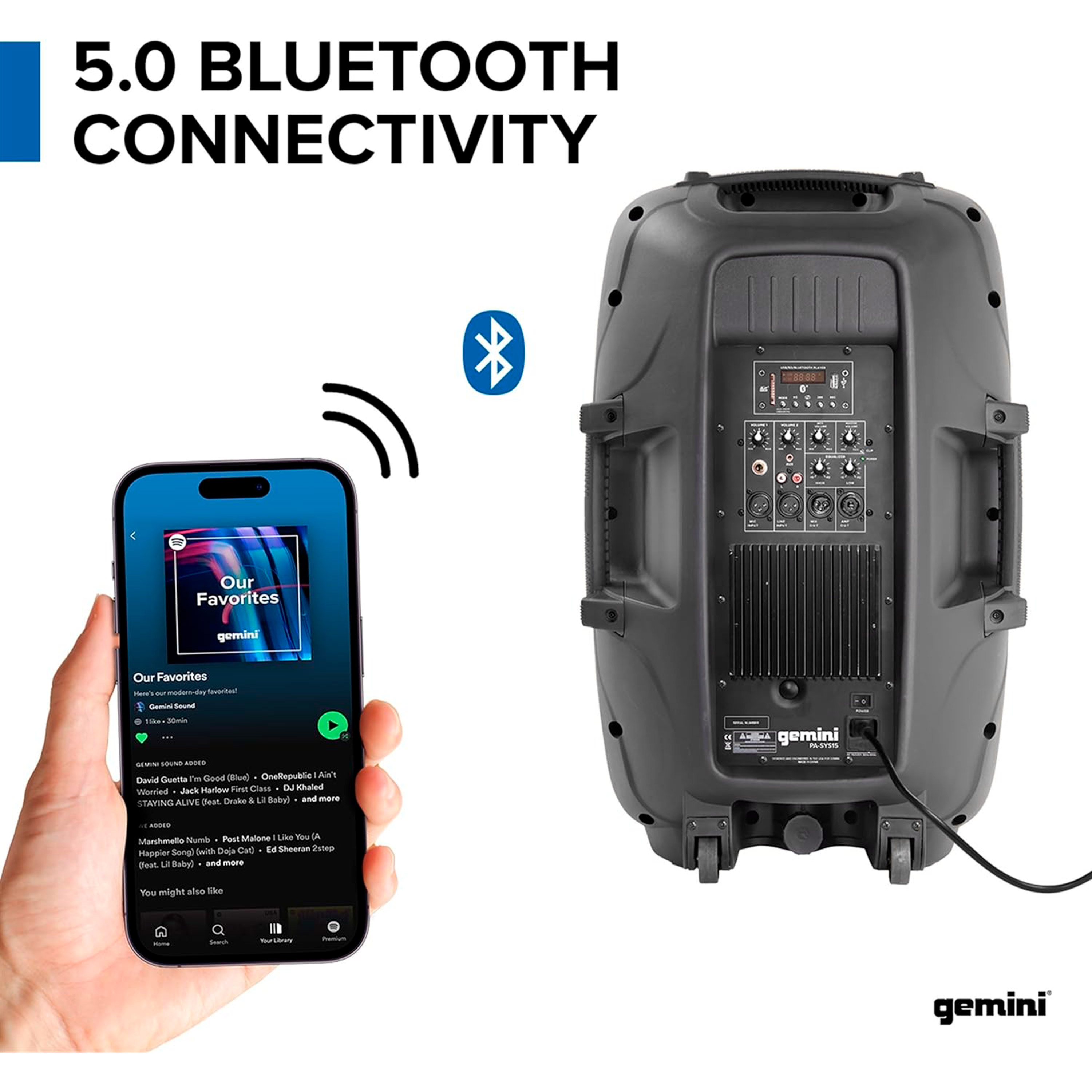 Gemini PA-SYS15 - Enceinte amplifiée Univers Sons