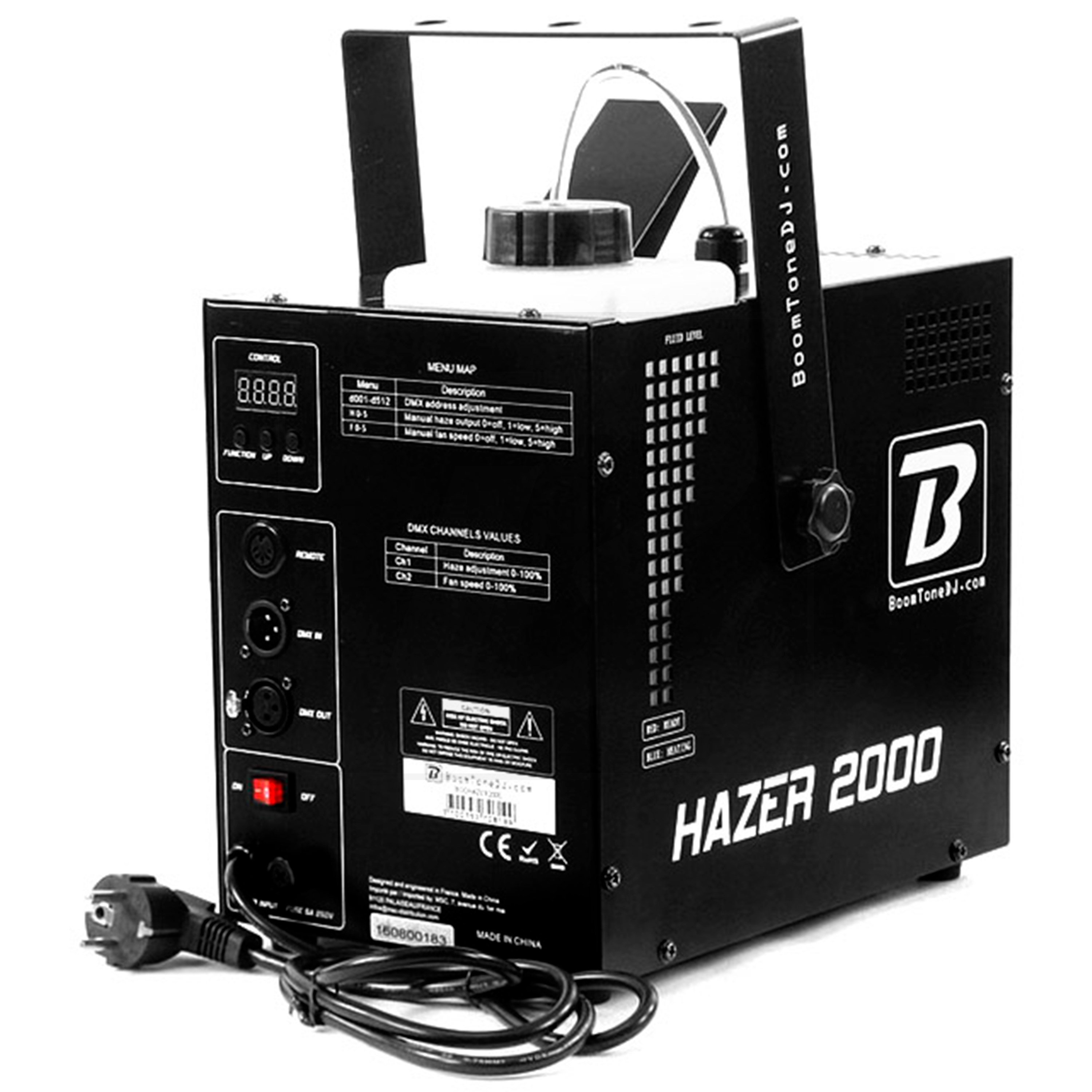 BoomTone DJ Pack Hazer 2000 + Hazer Fluid Standard 5L - Machine à ...