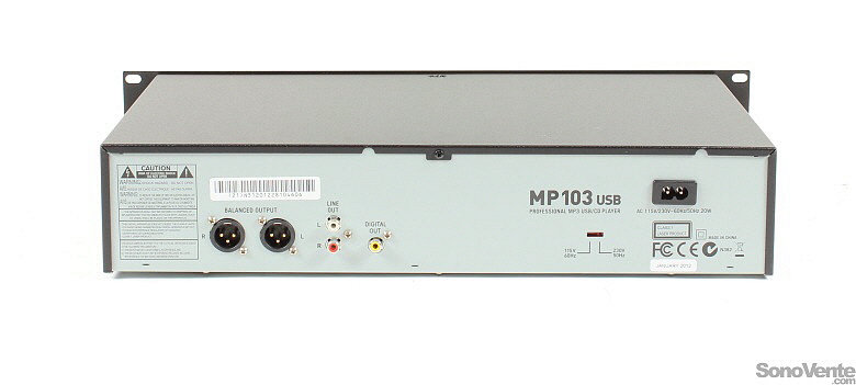 Numark MP 103 USB - Platine CD MP3 rackable Univers Sons