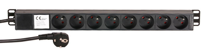Multiprise 8 prises rack19 1U 87478 : Multiprises Adam Hall - Univers Sons