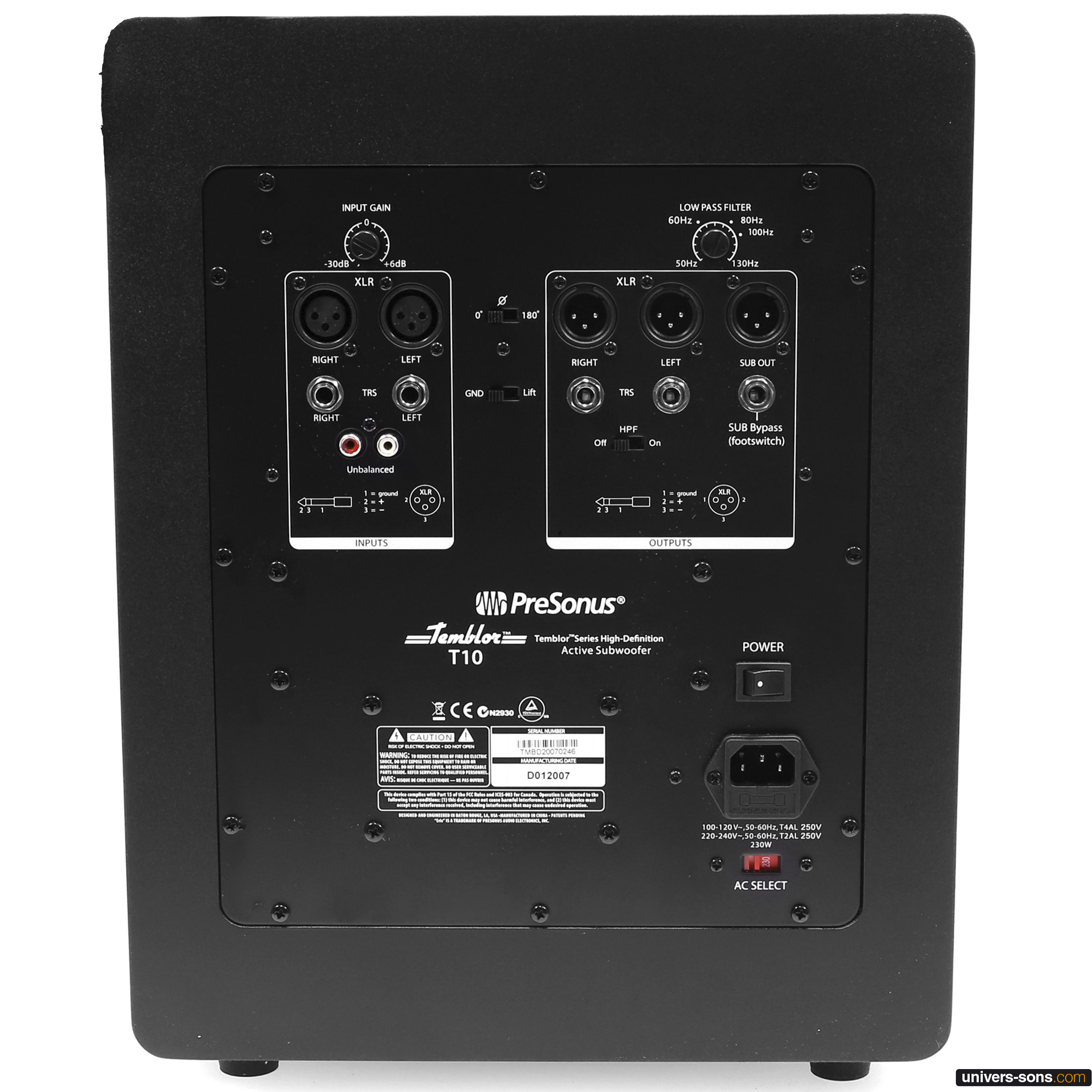 Presonus Temblor T10 - Enceinte de monitoring Univers Sons