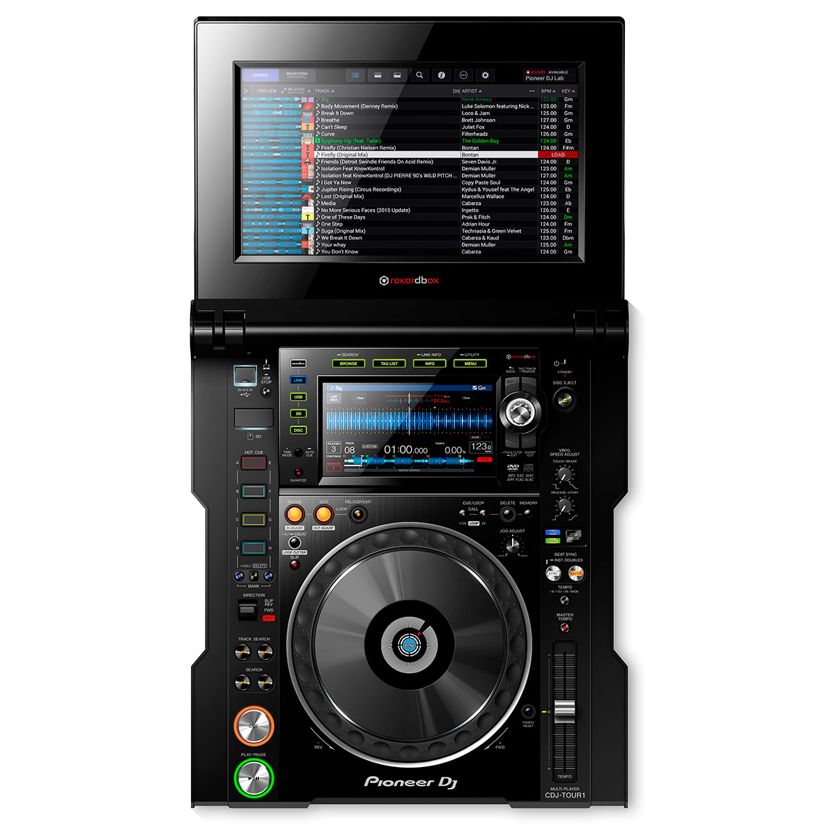 CDJ-TOUR 1 : Platine CD MP3 à Plat Pioneer DJ - Univers Sons