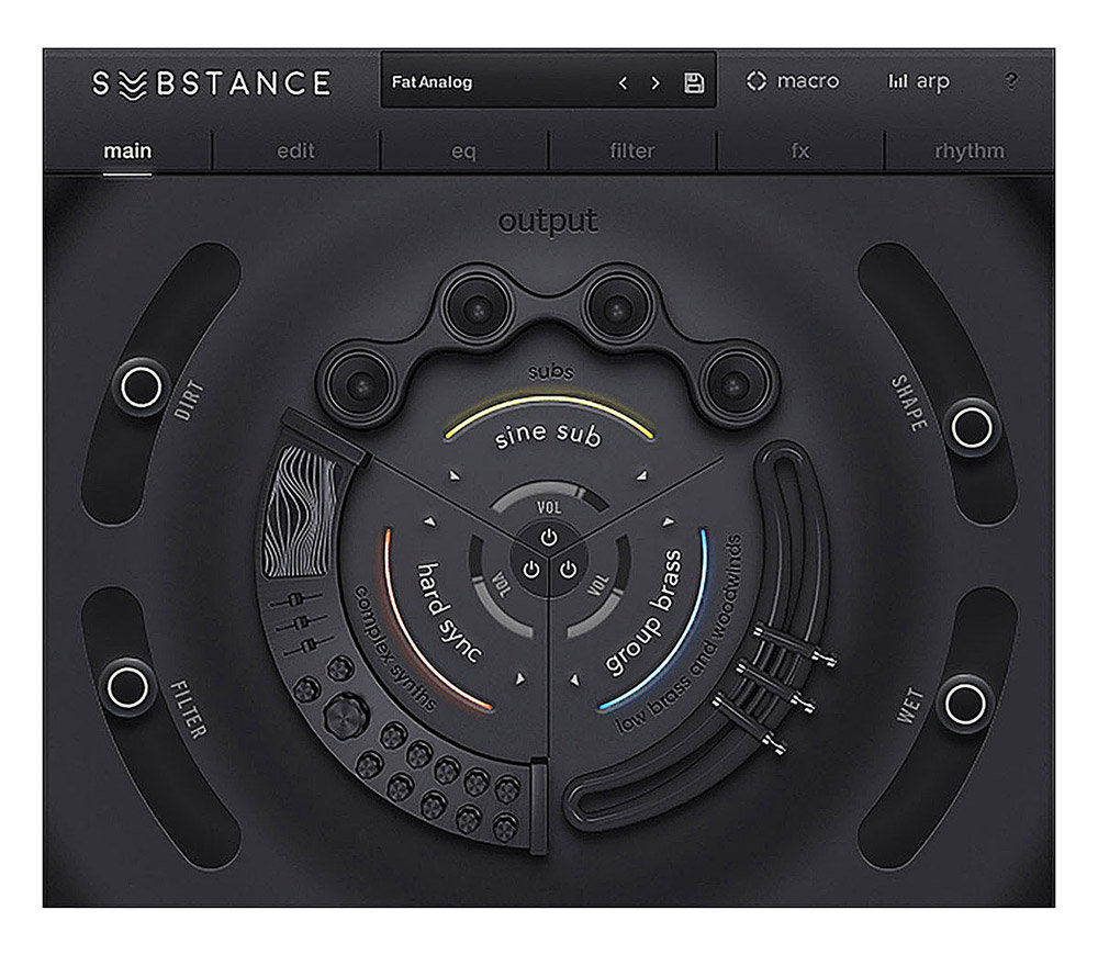 Output Substance - Logiciel instruments virtuels Univers Sons