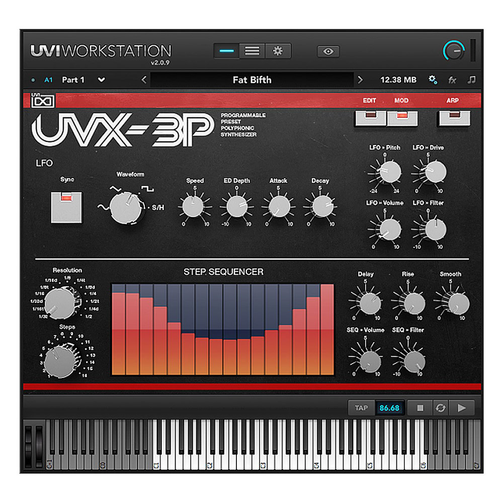 UVX-3P : Logiciel Instruments Virtuels UVI - Univers Sons