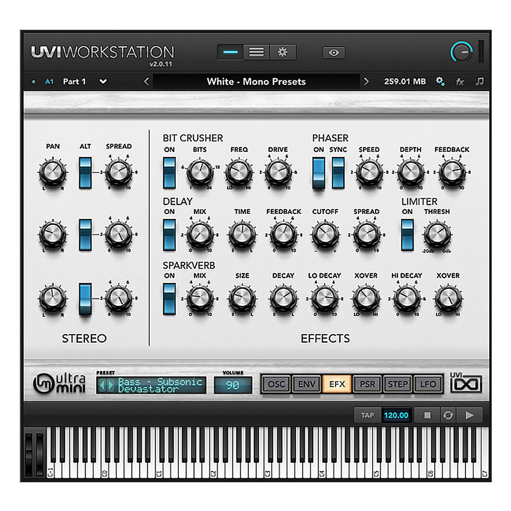 UltraMini : Logiciel Instruments Virtuels UVI - Univers Sons