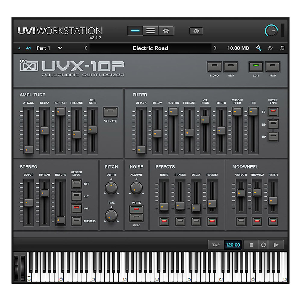 UVX-10P : Logiciel Instruments Virtuels UVI - Univers Sons