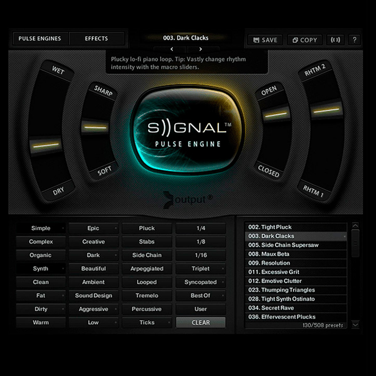Output SIGNAL (licence) - Logiciel instruments virtuels Univers Sons