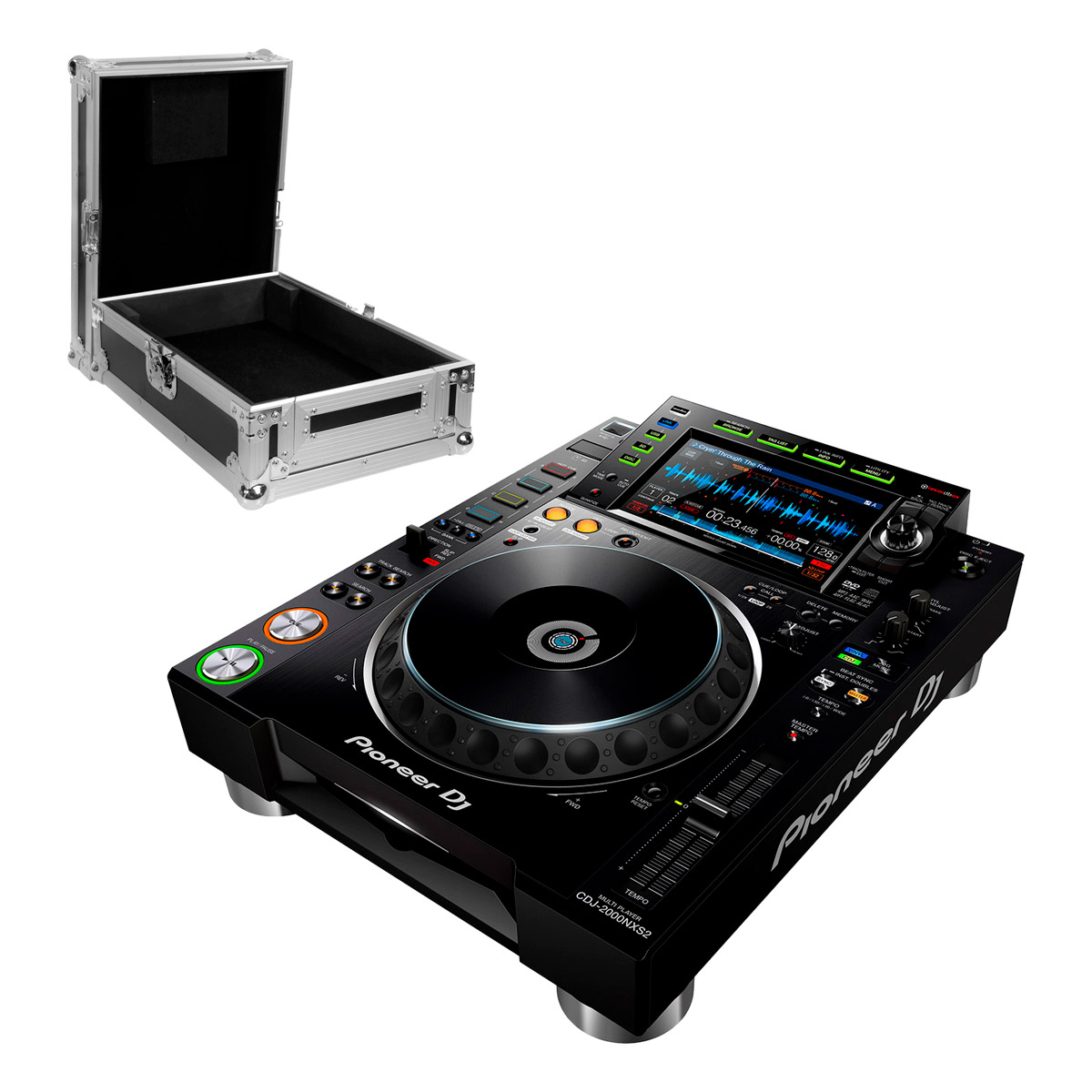 Pioneer DJ CDJ 2000 NEXUS 2 + Flight - Platine CD MP3 à plat Univers Sons