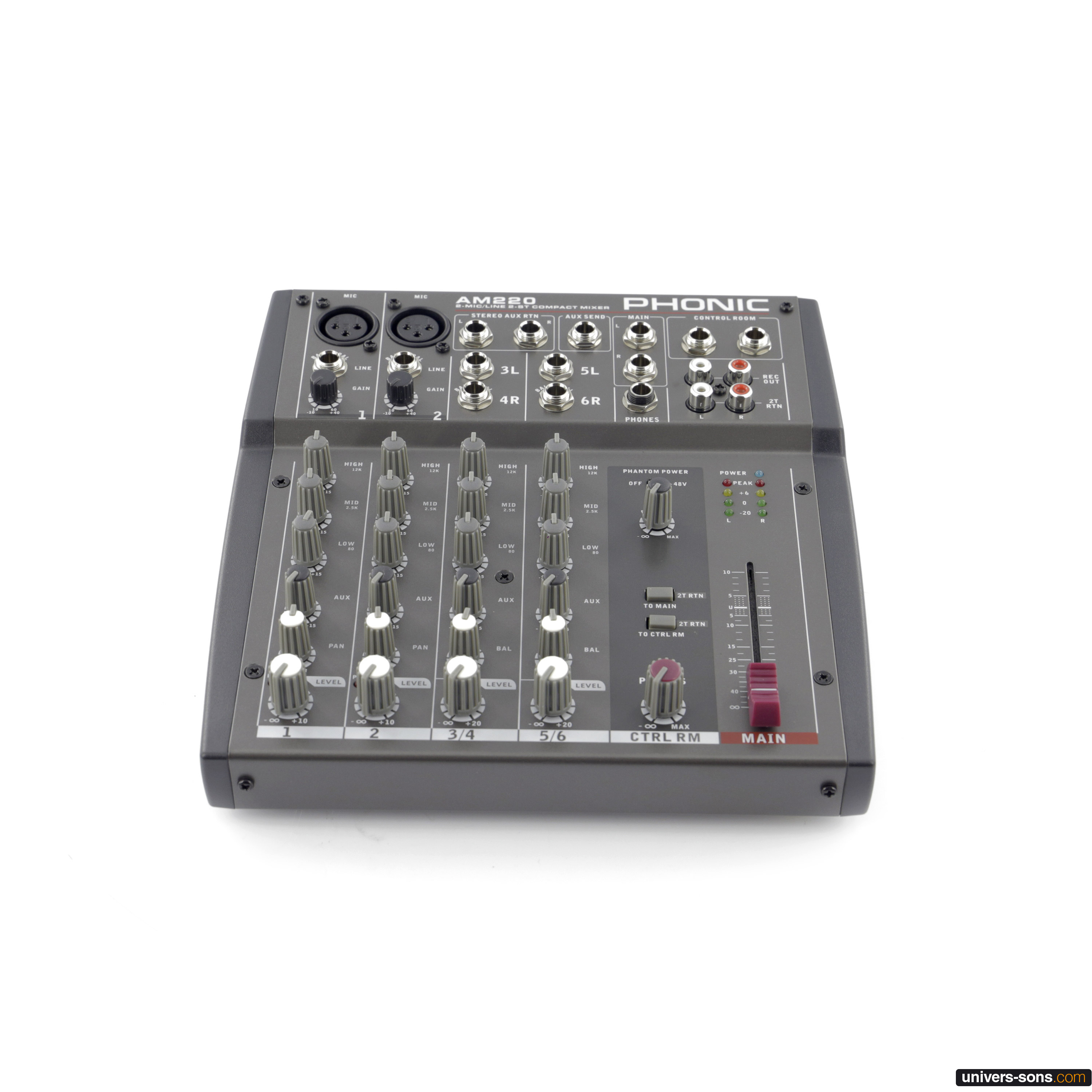 Phonic AM 220 - Console de mixage analogique Univers Sons