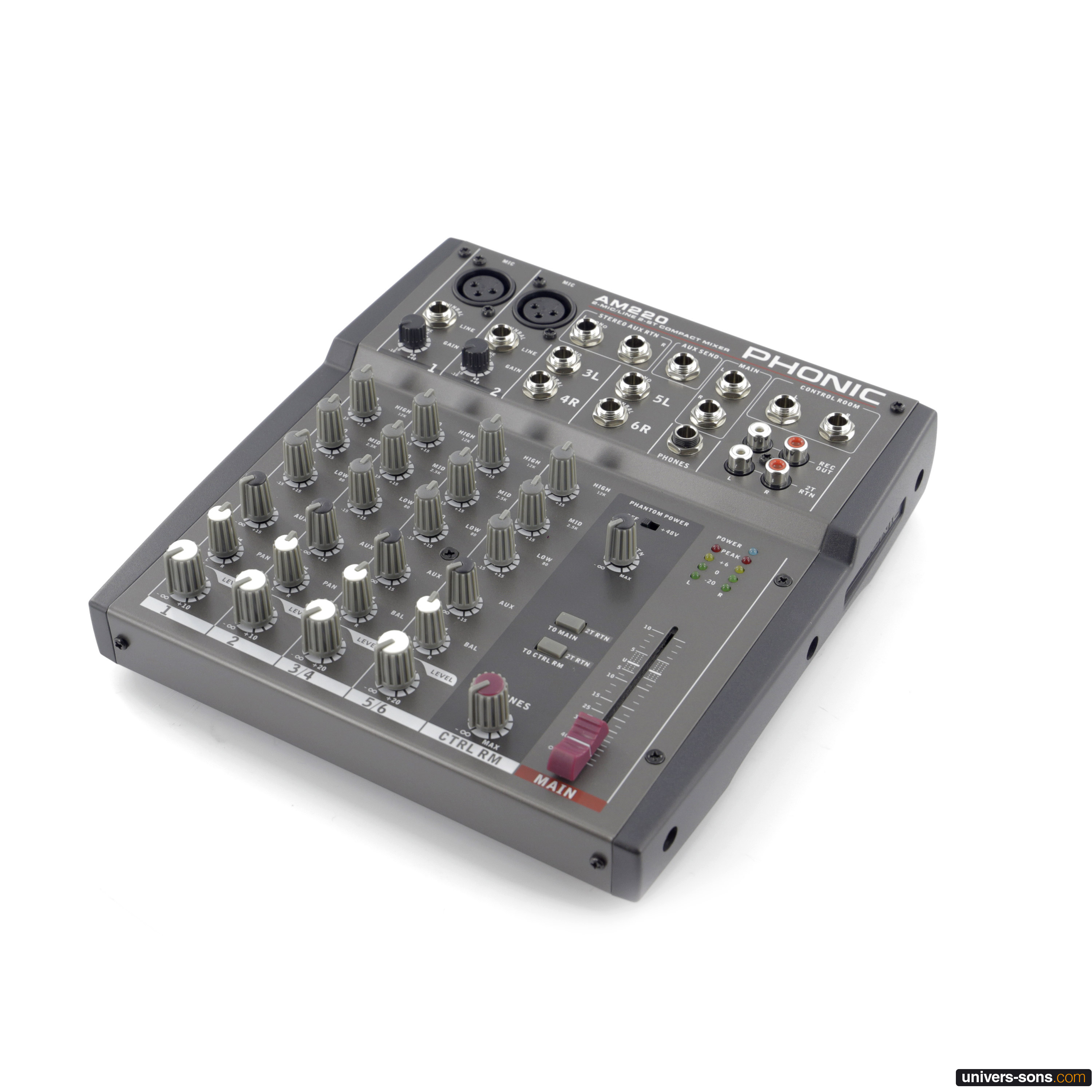 Phonic AM 220 - Console de mixage analogique Univers Sons