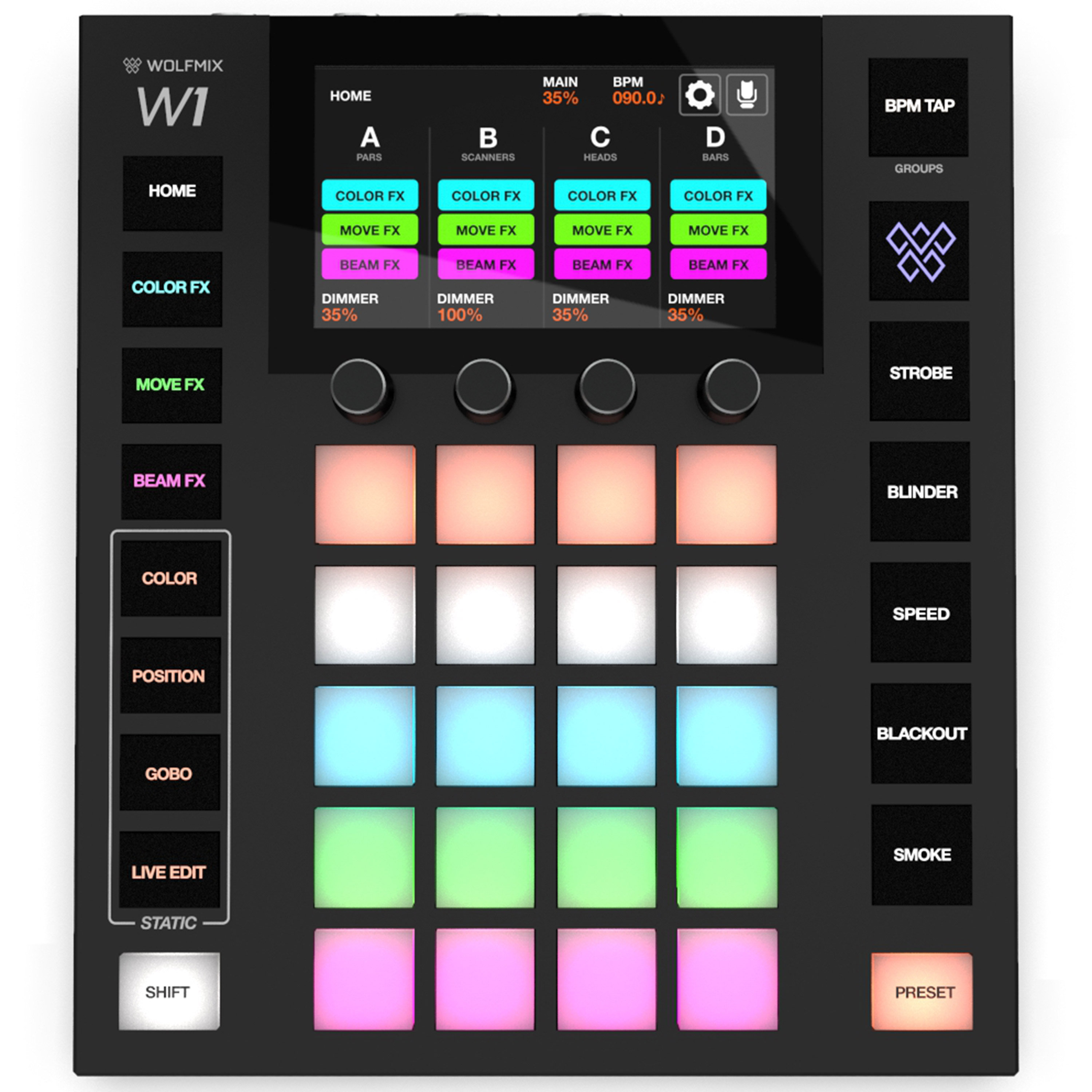 Wolfmix Wolfmix W1 - Contrôleur DMX Univers Sons