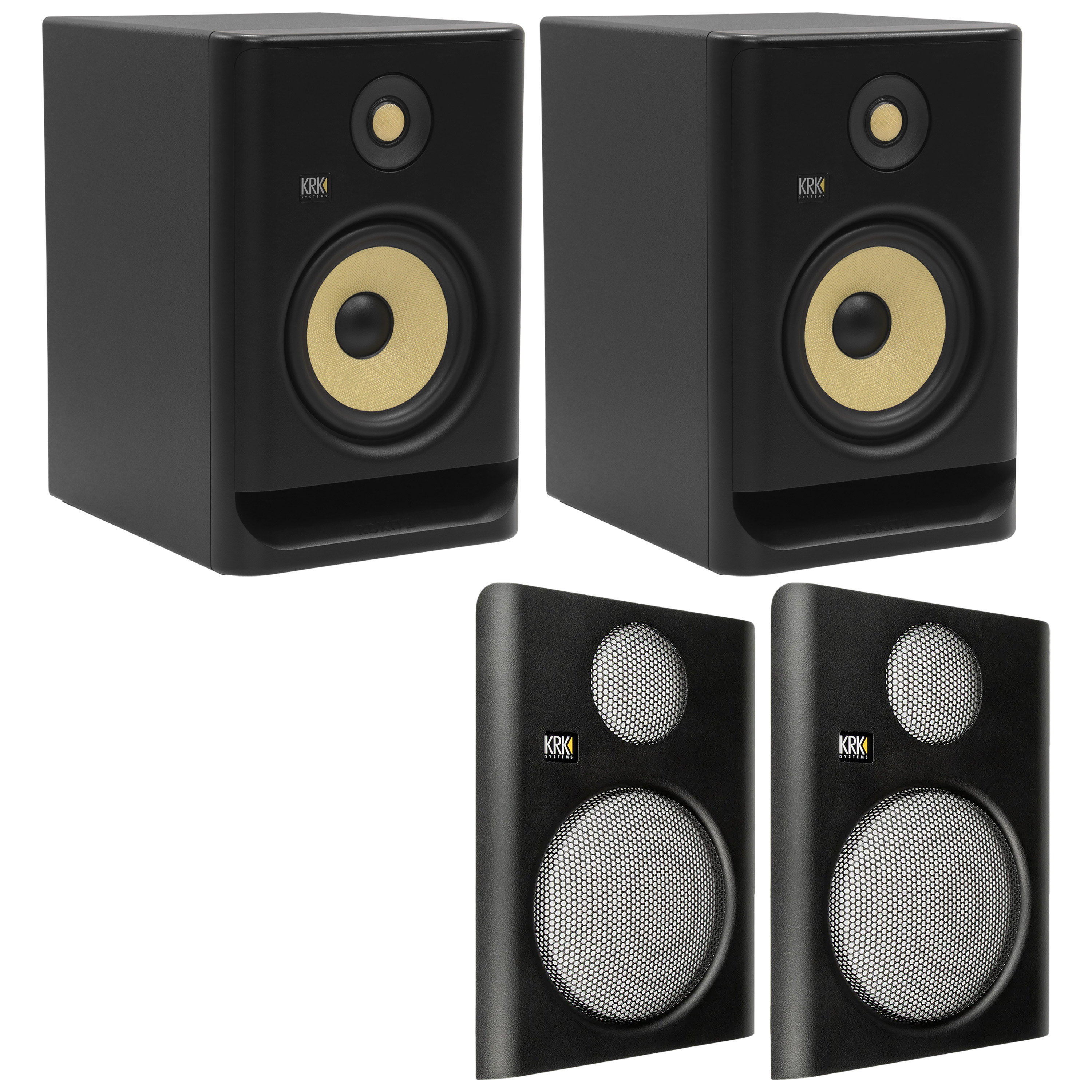Krk Pack Rokit RP7 G4 + Grille (La paire) - Pack enceintes ...