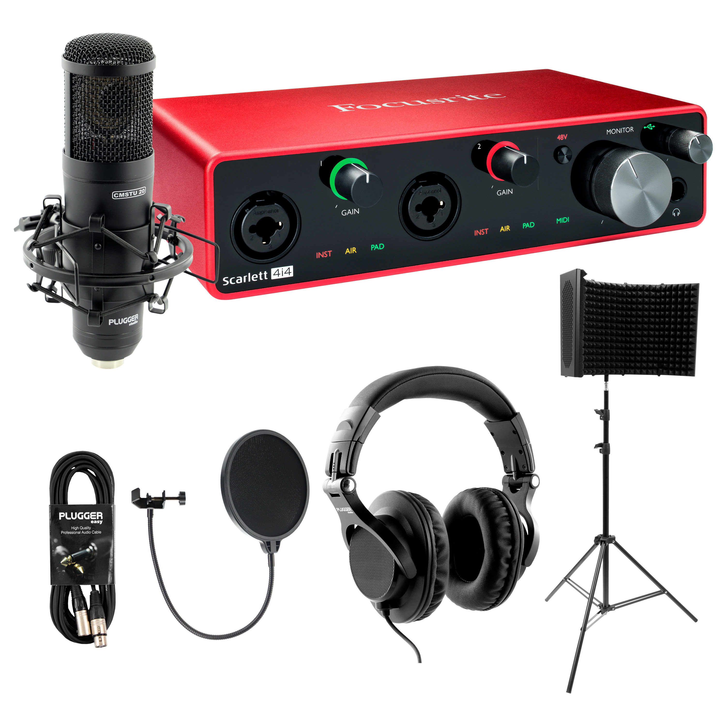 Focusrite Pack Scarlett 4I4 G3 + Micro + Accessoires - Pack MAO Univers ...