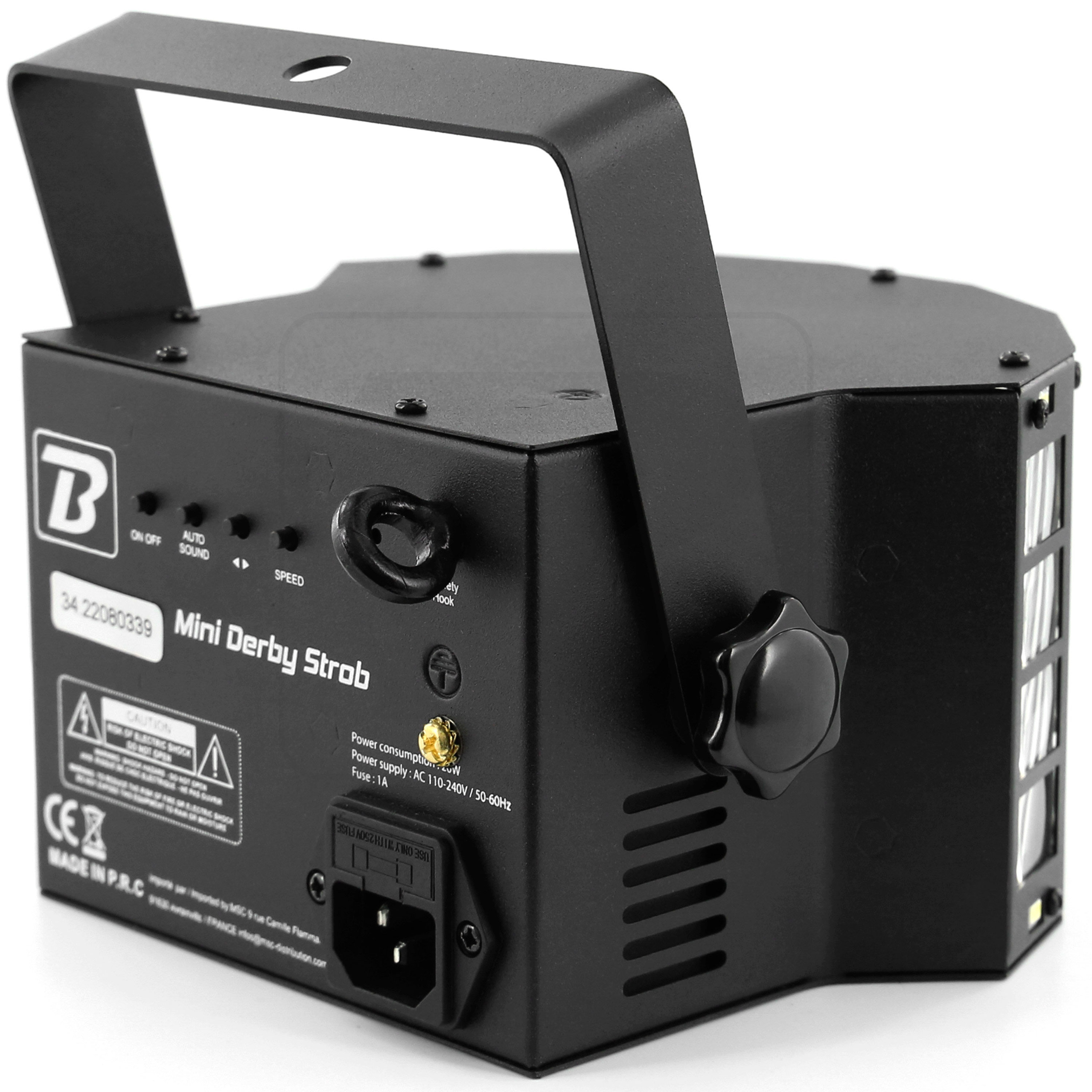 BoomTone DJ Mini Derby Strob - Effets à LED Univers Sons