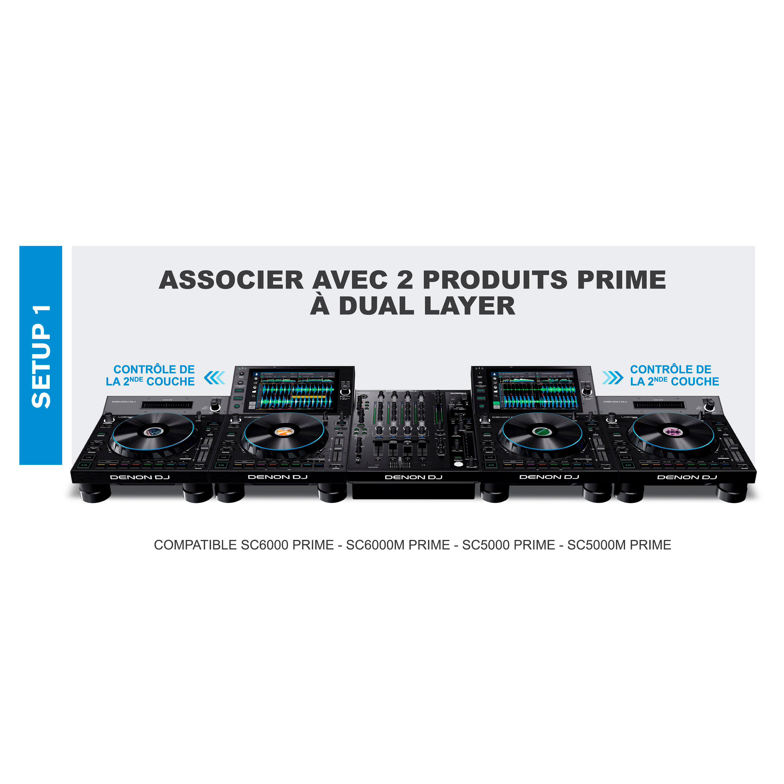 Denon DJ SC6000 Prime + LC 6000 Bundle - Contrôleur DJ autonome Univers ...