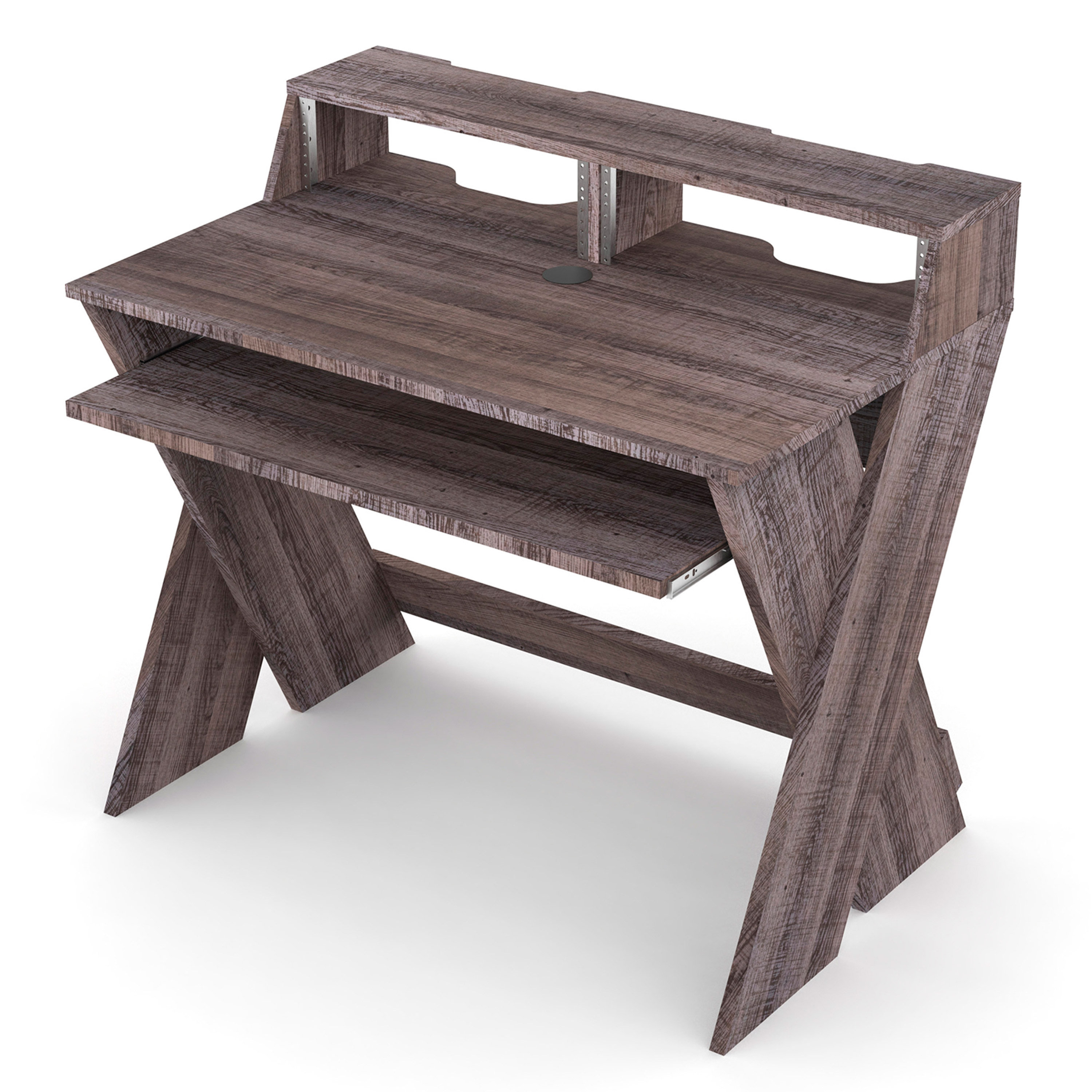 Glorious DJ Sound Desk Compact Walnut - Mobilier de studio Univers Sons