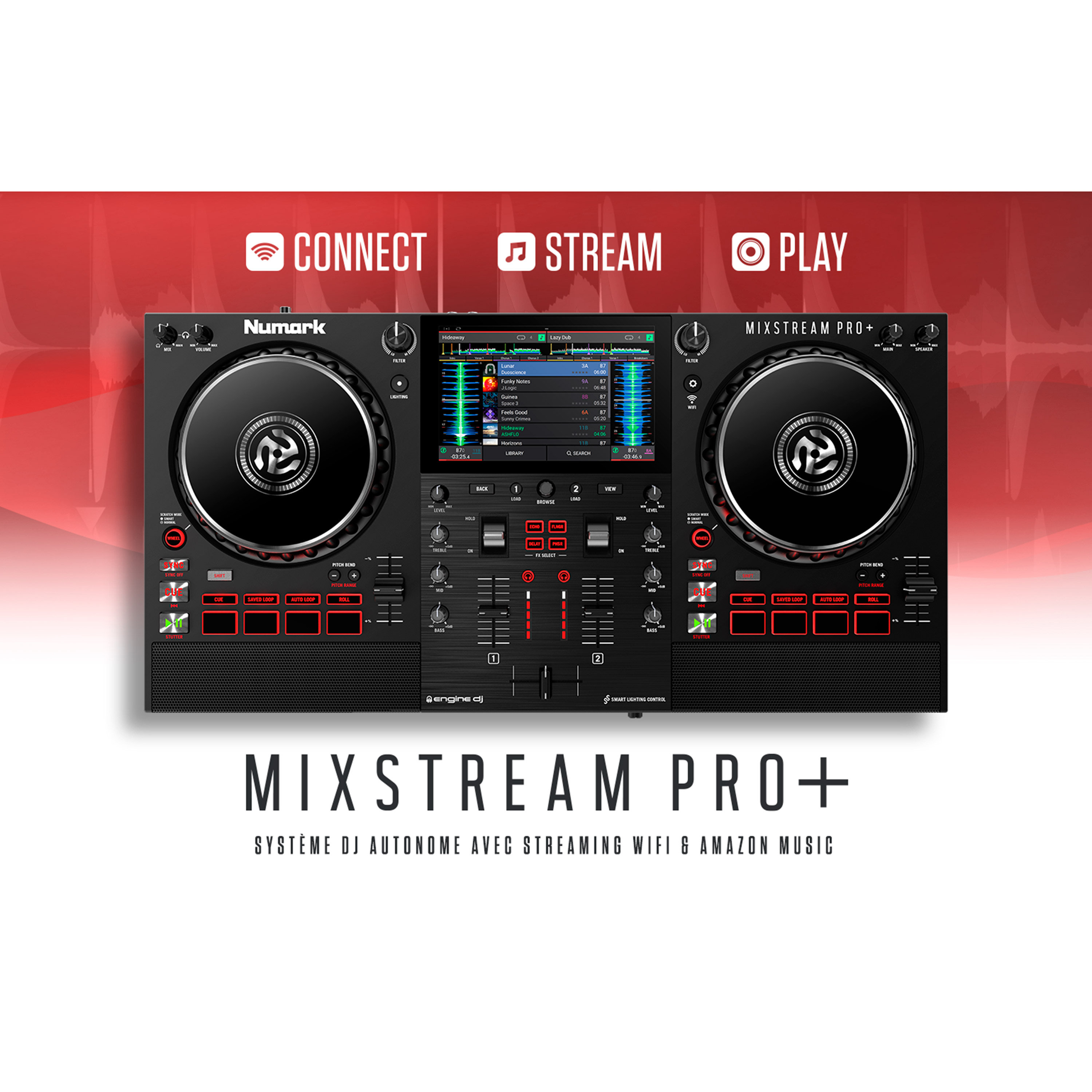 Numark Pack Mixstream Pro + Sac à Dos DJ Bag - Contrôleur DJ autonome ...