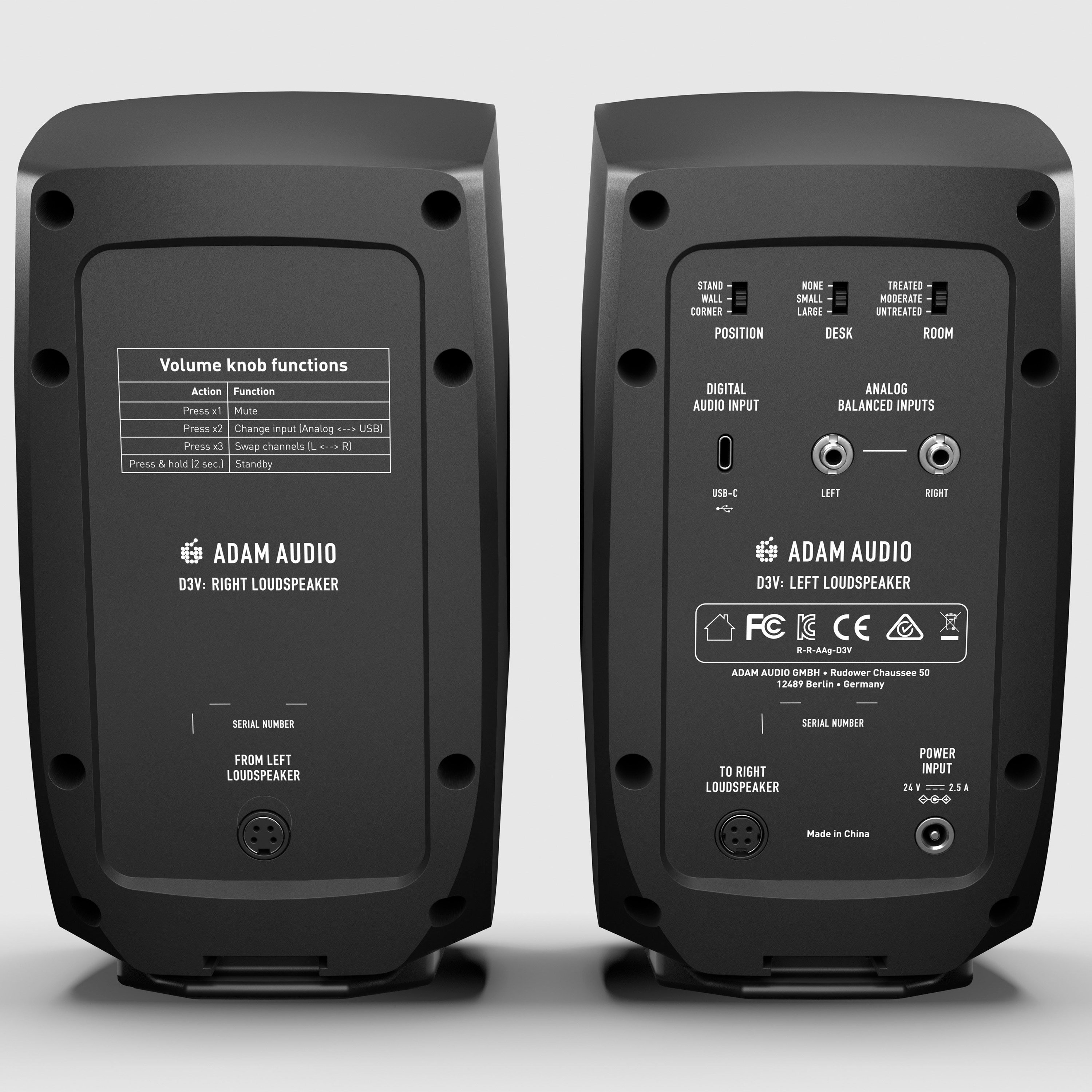 Adam Audio D3V Black - Enceinte de monitoring Univers Sons